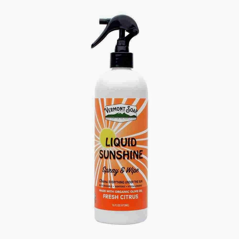 Liquid Sunshine Spray & Wipe Surface Cleaner 473ml – Vermont Soap Singapore
